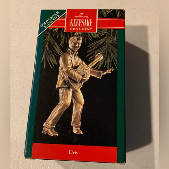 Hallmark | Holiday | 992 Hallmark Elvis Gold Crown Exclusive Ornament ...